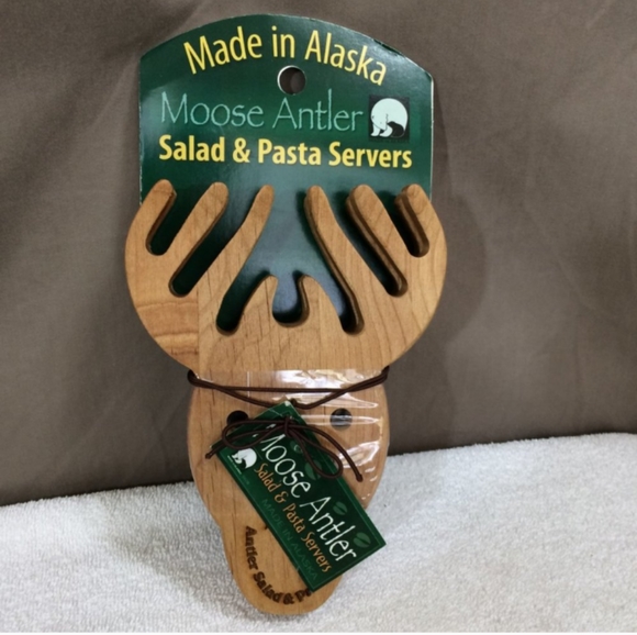 Alaska Jack's | Dining | Moose Antlers Wooden Salad Pasta Servers From ...